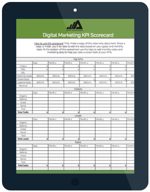 Free Digital Marketing KPI Scorecard